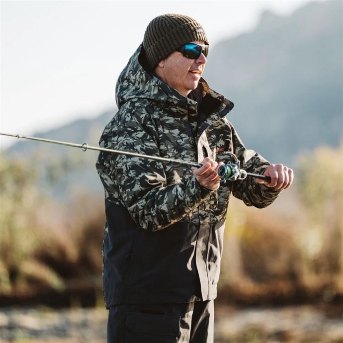 Jakna Grundéns Downrigger Gore-Tex Jacket Refraction Camo Green/Anchor ...