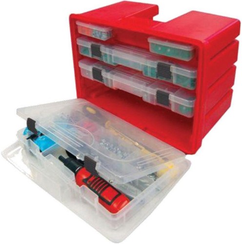 Box Plano Deluxe Portable Rack System 3700, Red | Tropic Fishing