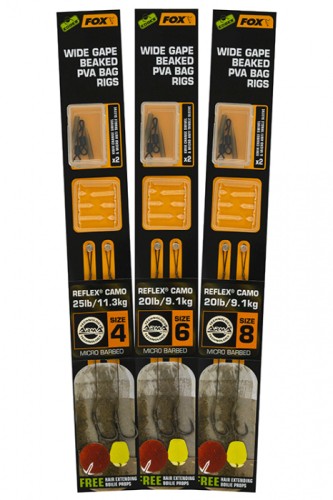 Gotovi Predvez Fox Edges Wide Gape Beaked PVA Ready Rigs Veličina 8/9 ...